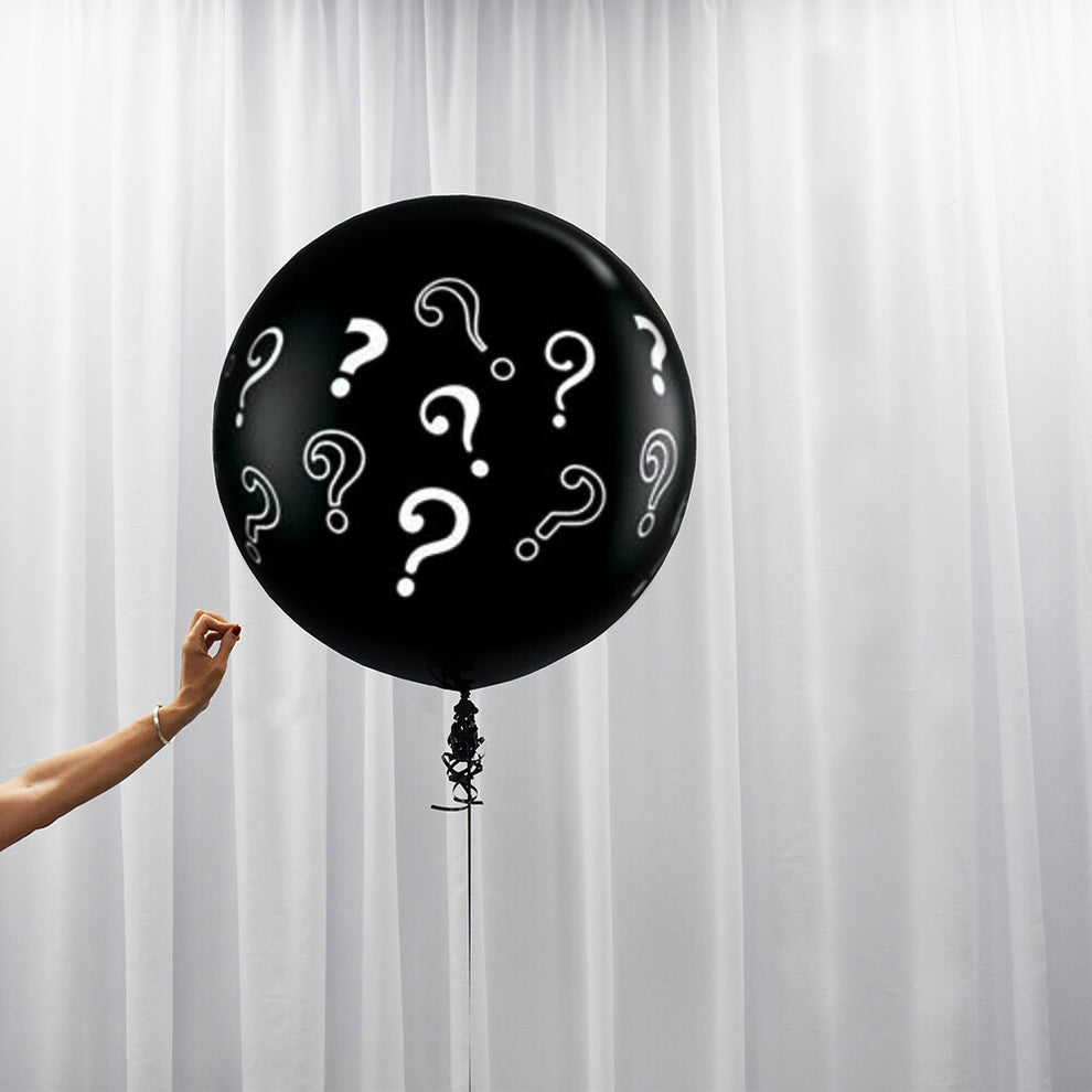 Gender Reveal Question mark Balloon (90cm) with confetti – Aussie reveals